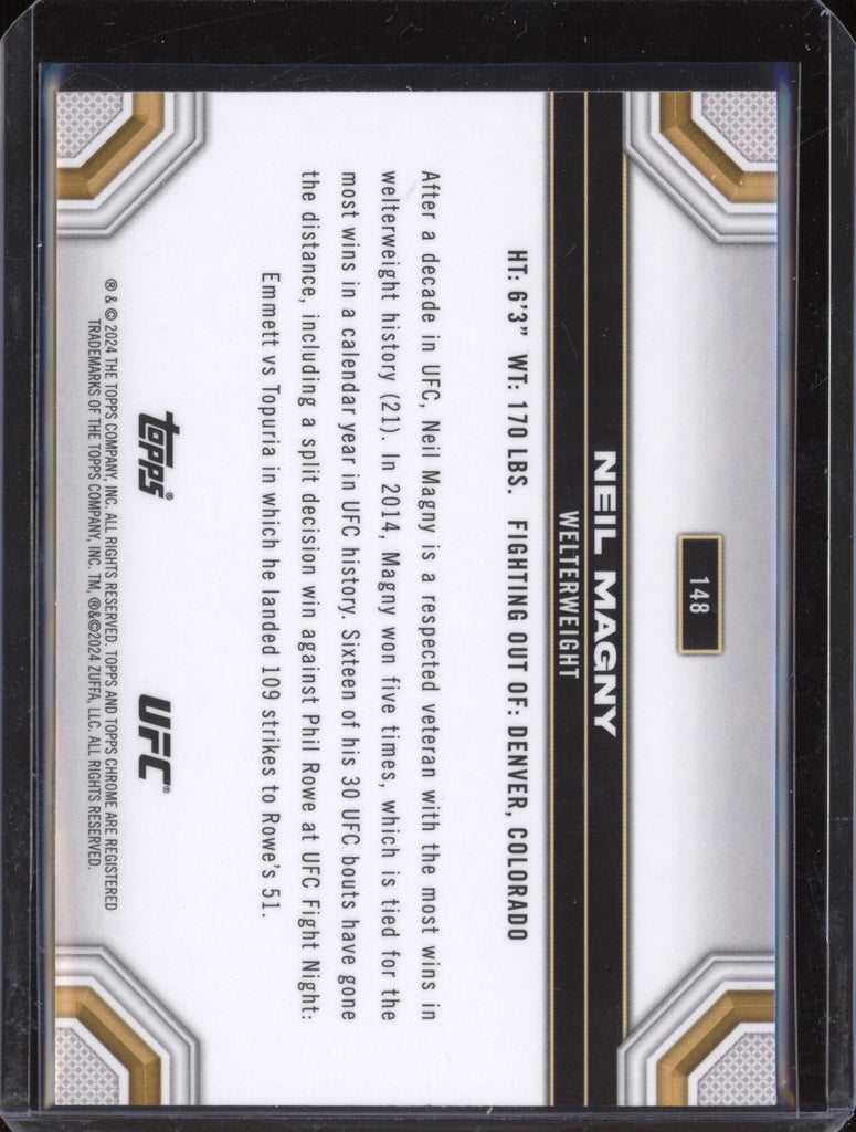 Neil Magny 2024 Topps Chrome UFC 148 Negative Refractor - The Hobby