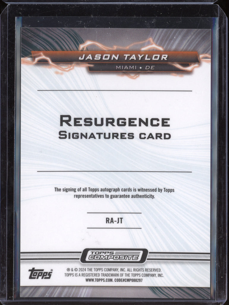 Jason Taylor 2024 Topps Composite RA-JT Resurgence Signatures - The Hobby
