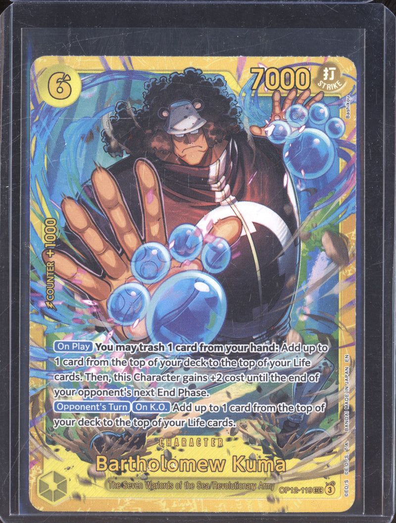 2025 Bandai Legacy of the Master OP12-119 Bartholomew Kuma SEC