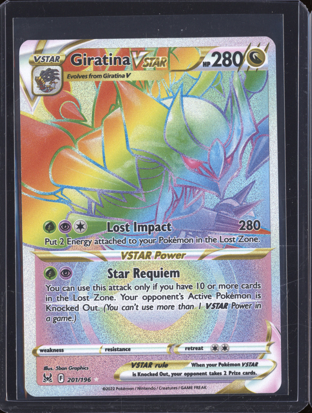 2022 Pokemon Lost Origin 201/196 Giratina VSTAR Rainbow Rare