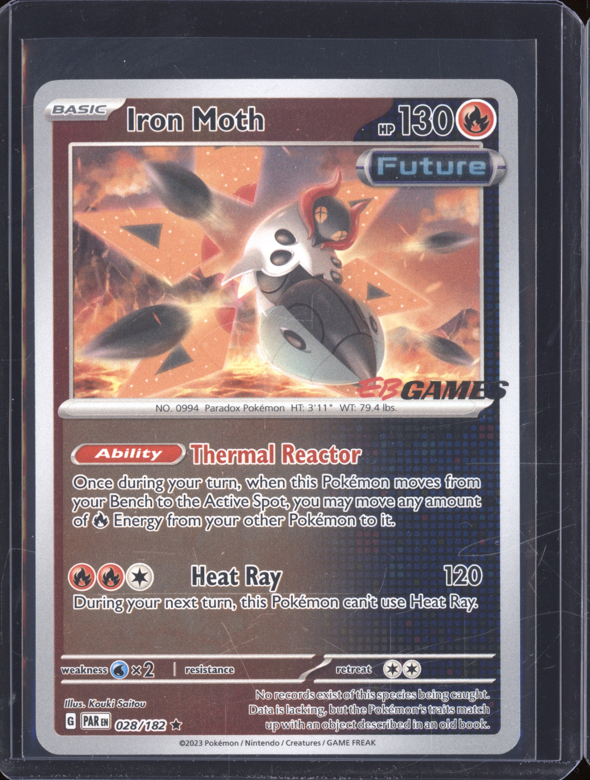 Iron Moth 2023 Pokemon Paradox Rift PAR 028/182 EB Games Promo