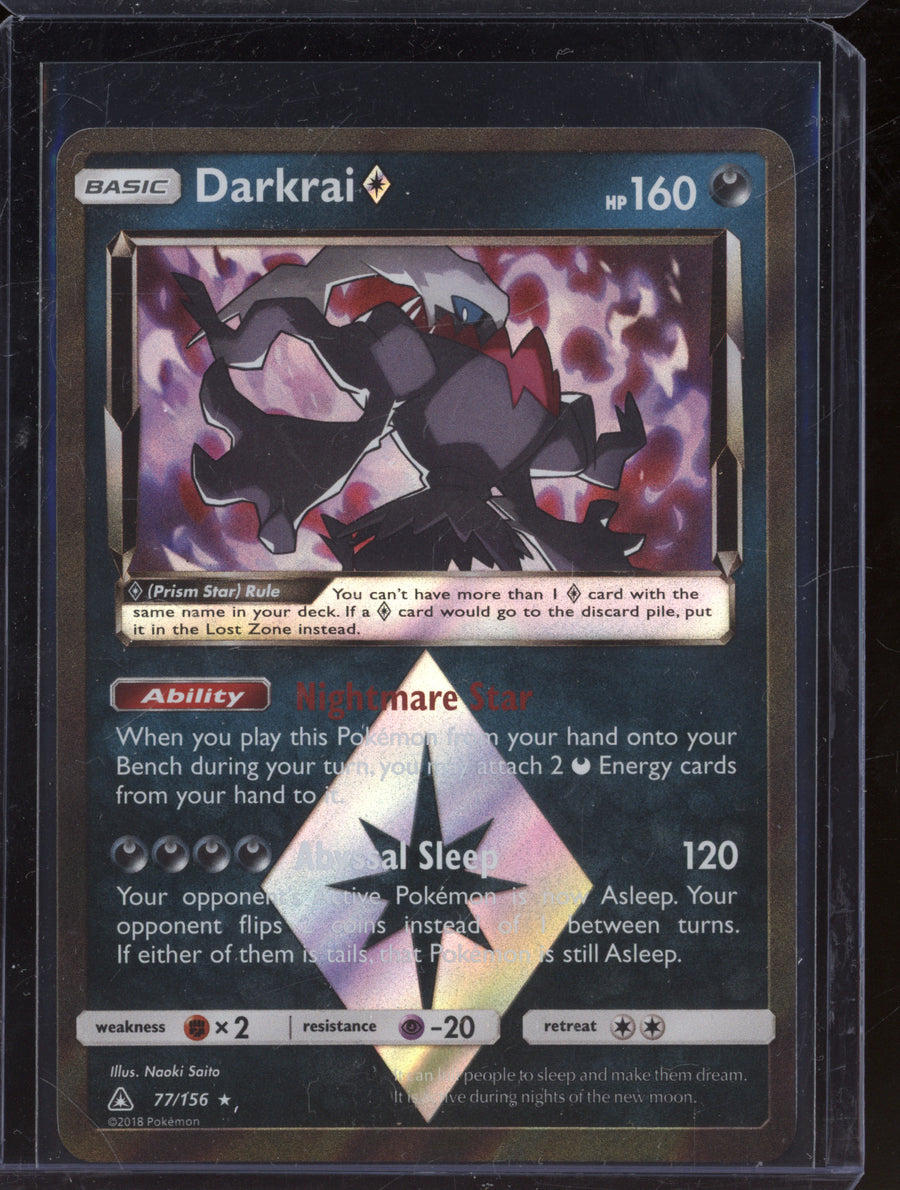 2018 Pokemon TCG Ultra Prism 77/156 Darkrai Prism Star