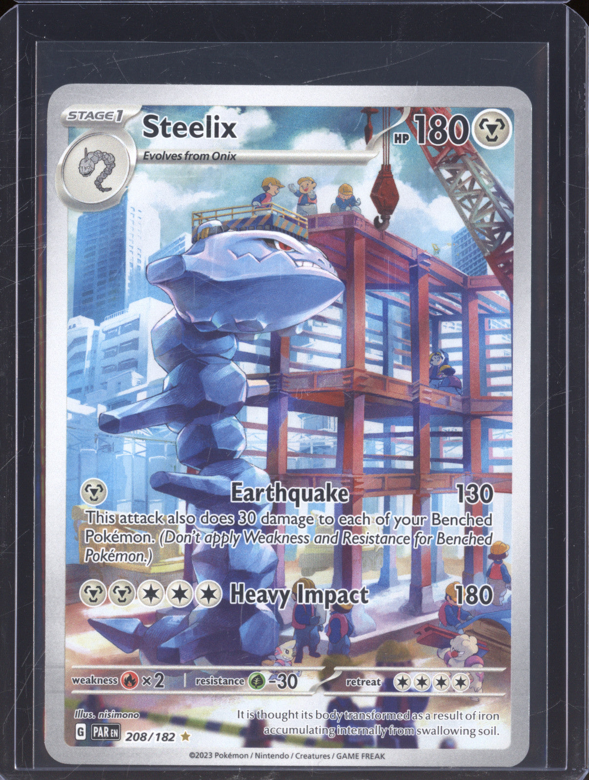 Steelix 2023 Pokemon Paradox Rift PAR 208/182 Illustration Rare
