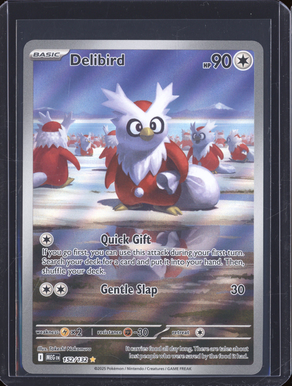 Delibird 2025 Pokemon Mega Evolutions MEG 152/132 Illustration Rare