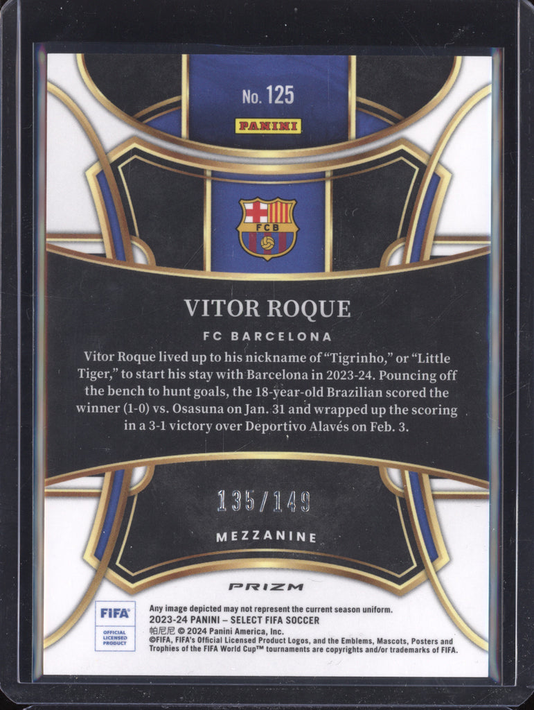 Vitor Roque 2023-24 Panini Select FIFA 125 Red Wave RC 135/149 - The Hobby