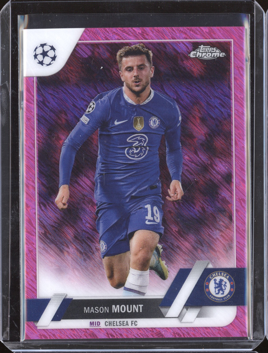 Mason Mount 2022-23 Topps Chrome UEFA 19 Pink Shimmer 187/250