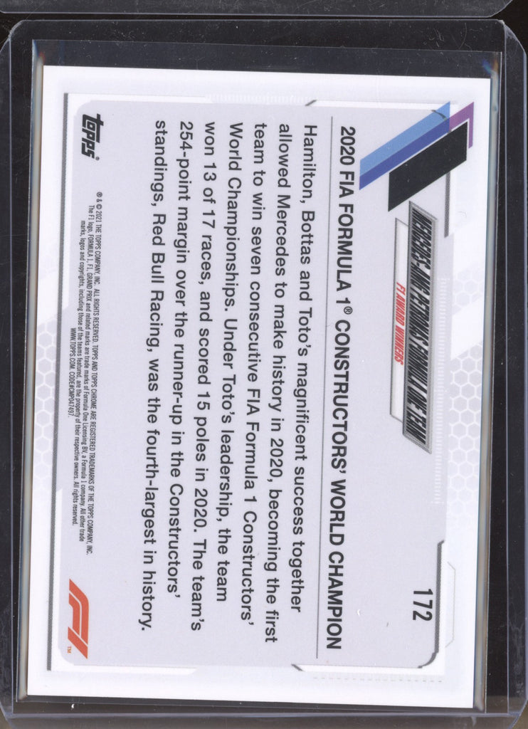 Mercedes 2021 Topps Chrome Formula One 112 Orange Red - The Hobby